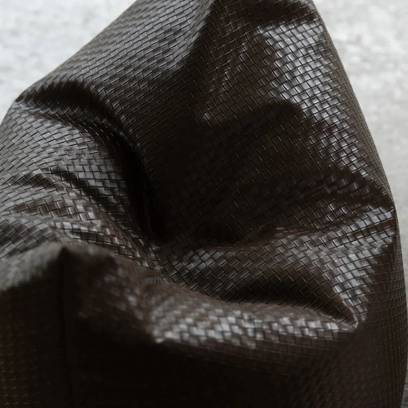 Nexa Croissant Woven Leather Pouf – cozymatic HK